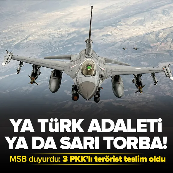 Ya Türk adaleti ya da sarı torba! MSB duyurdu: 3 PKK’lı terörist teslim ...
