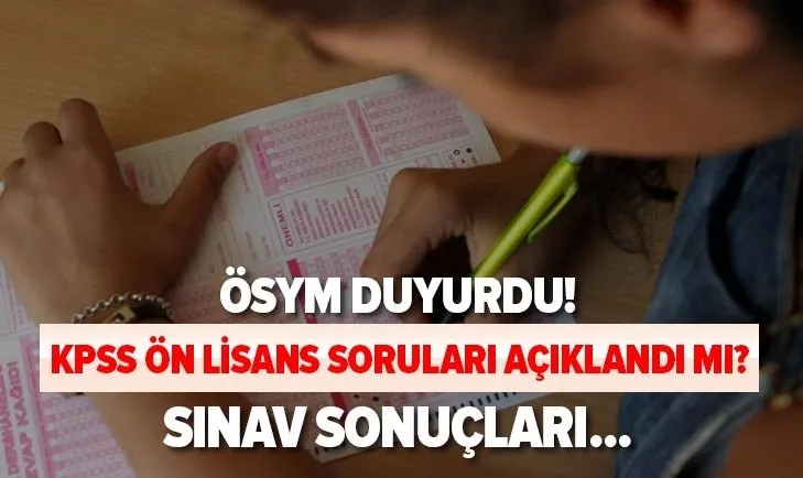 Ösym Duyurdu Kpss ön Lisans Soruları Ve Cevapları Açıklandı Mı 2020