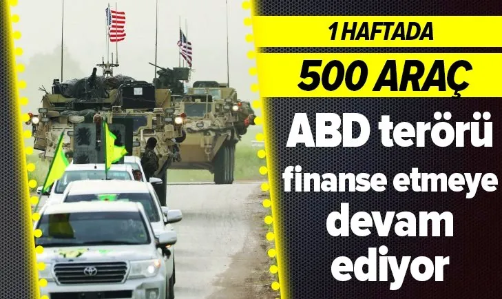 Abdden Teröristlere 500 Araçlık Destek
